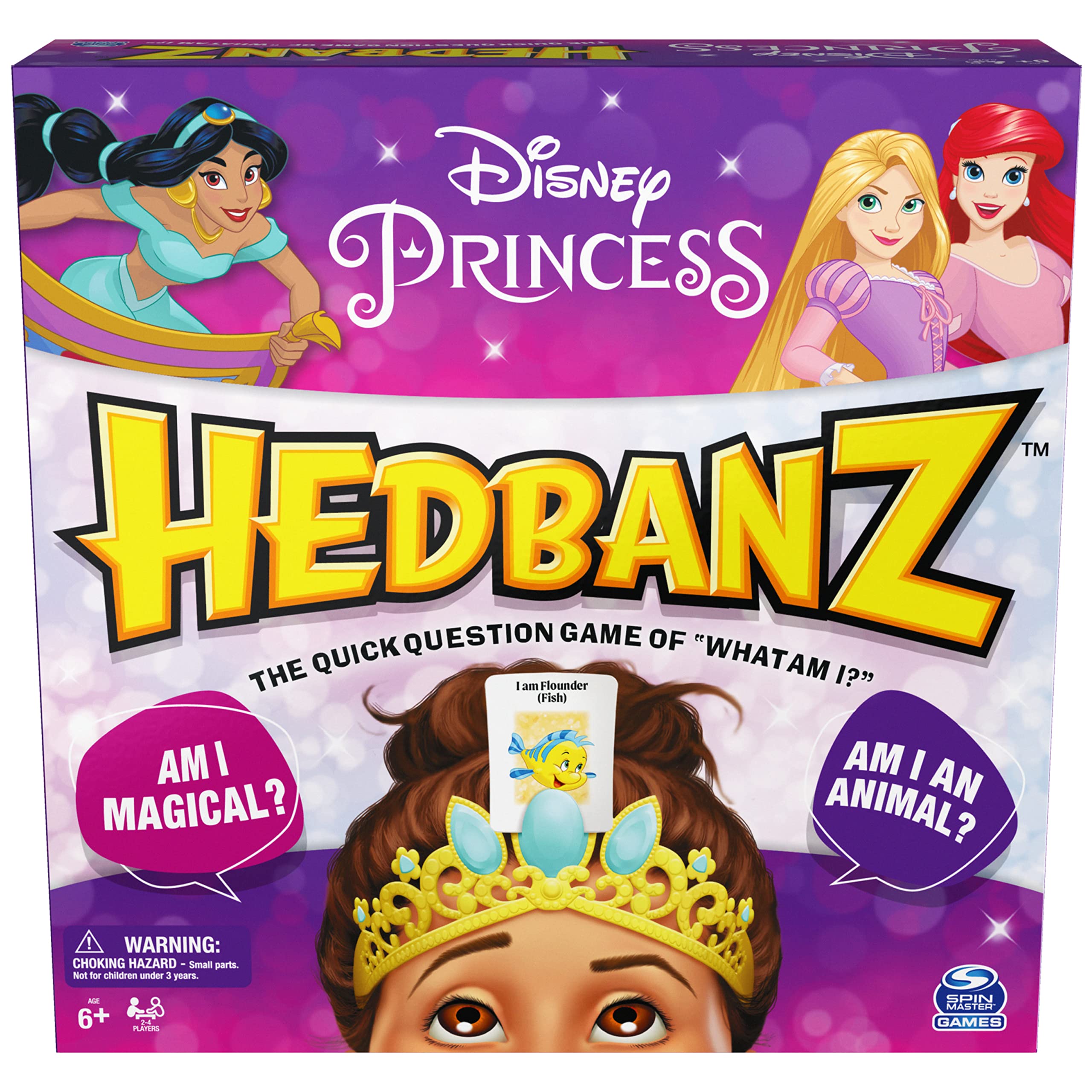 Spin Master Games Hedbanz Disney Princess Game with Hedbanz Frozen Game 2-Pack Bundle, Classic Question Game for Kids and Families, Ages 6 and up, Amazon Exclusive