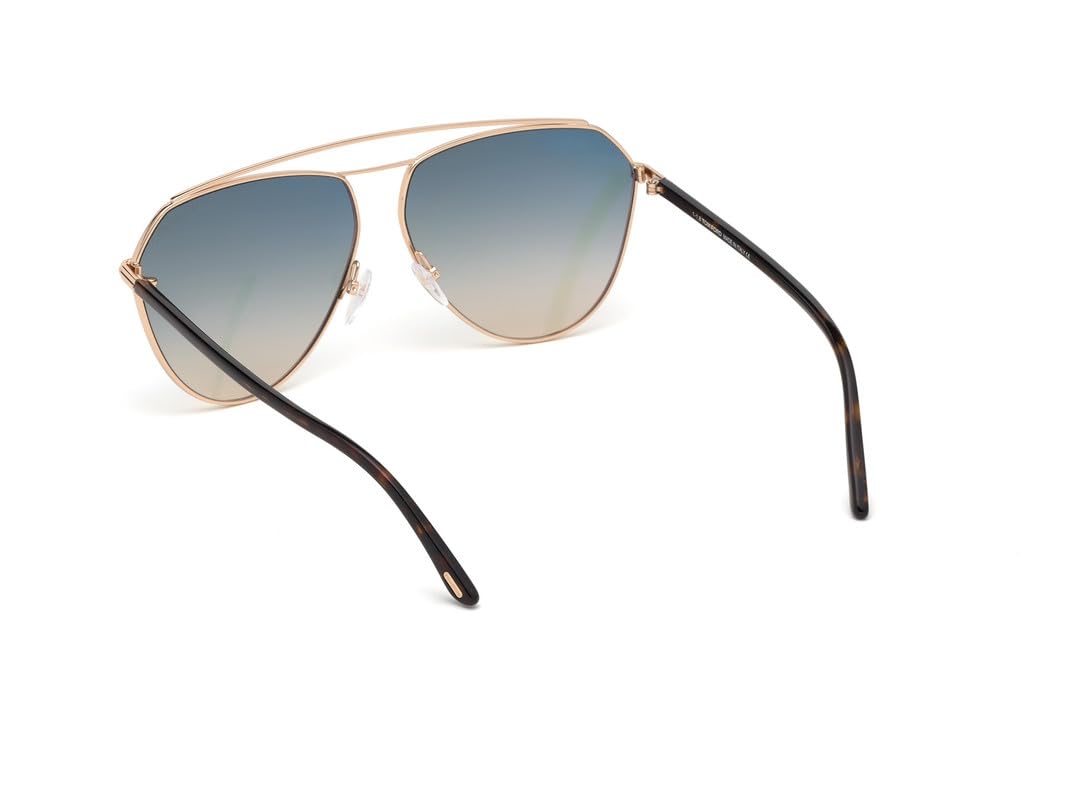 Tom Ford BINX FT0681-28P SUNGLASSES Shiny Rose Gold w/Green Gradient 63mm