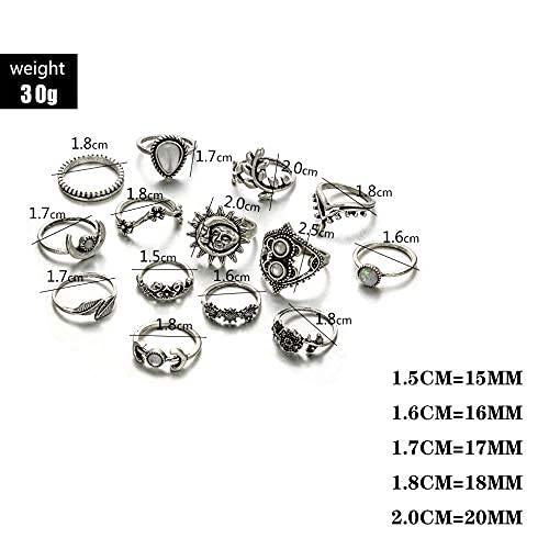 ZZ ZINFANDEL 62Pcs Vintage Knuckle Rings Set Stackable Finger Rings Midi Rings for Women,Joint Nail Band Cuff Toe Statement Finger Rings