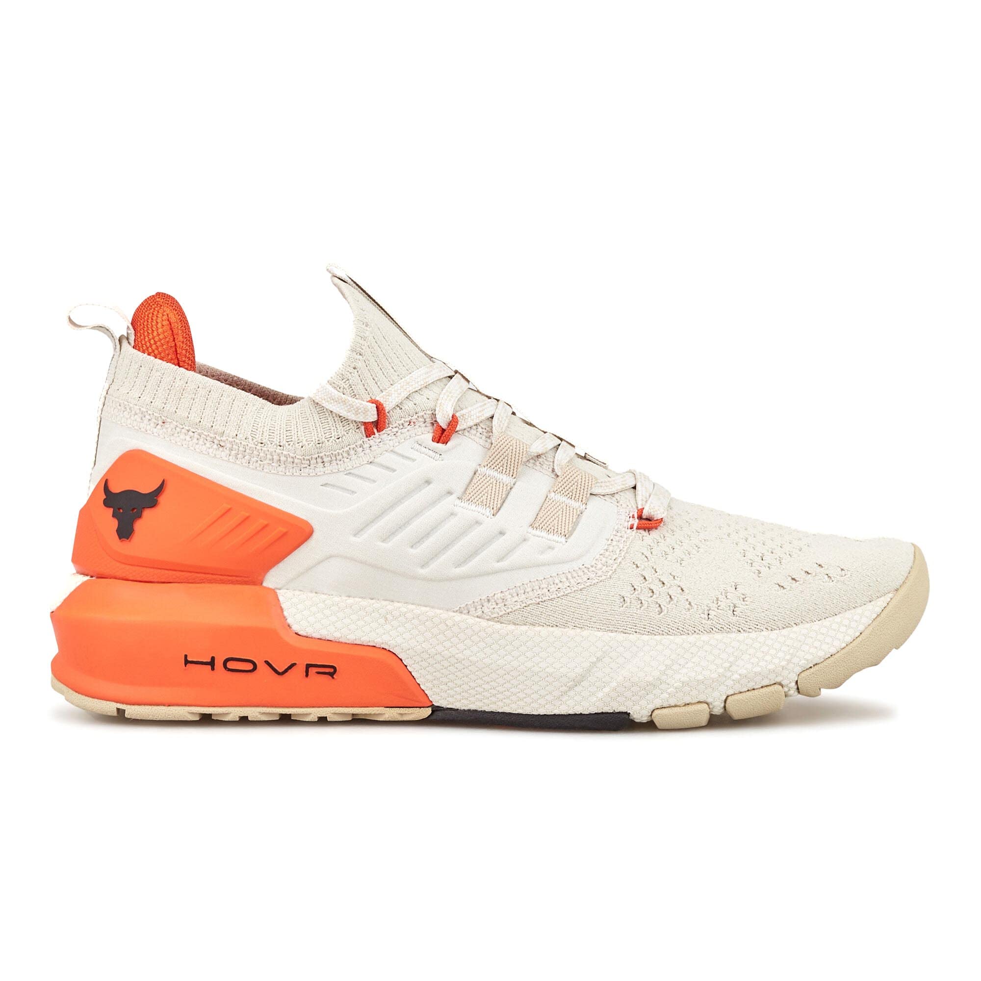 Under Armour Women's Project Rock 3 Training Shoe (White/Orange, us_Footwear_Size_System, Adult, Women, Numeric, Medium, Numeric_8)