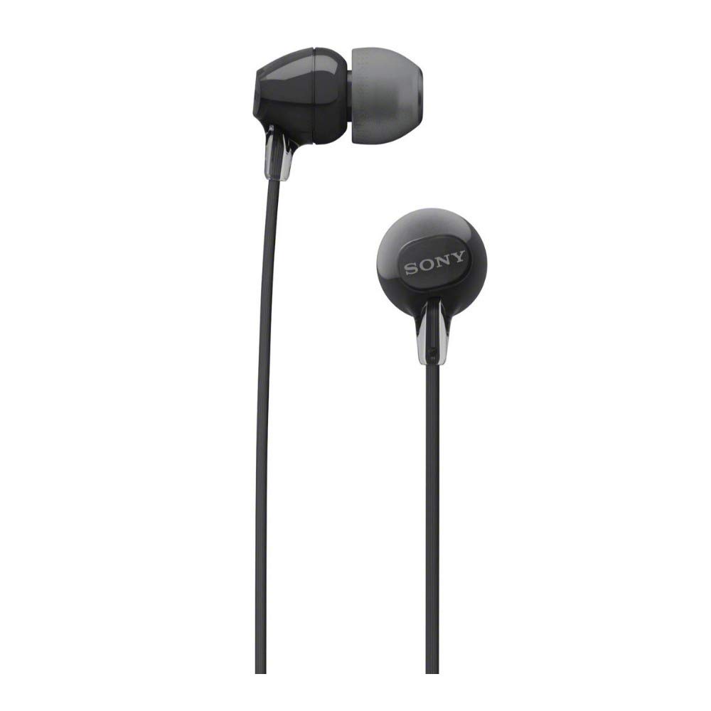Sony WI-C310 Wireless in-Ear Headphones, Black (WIC310/B) Bundle with Hard Shell Earphone Case (2 Items)