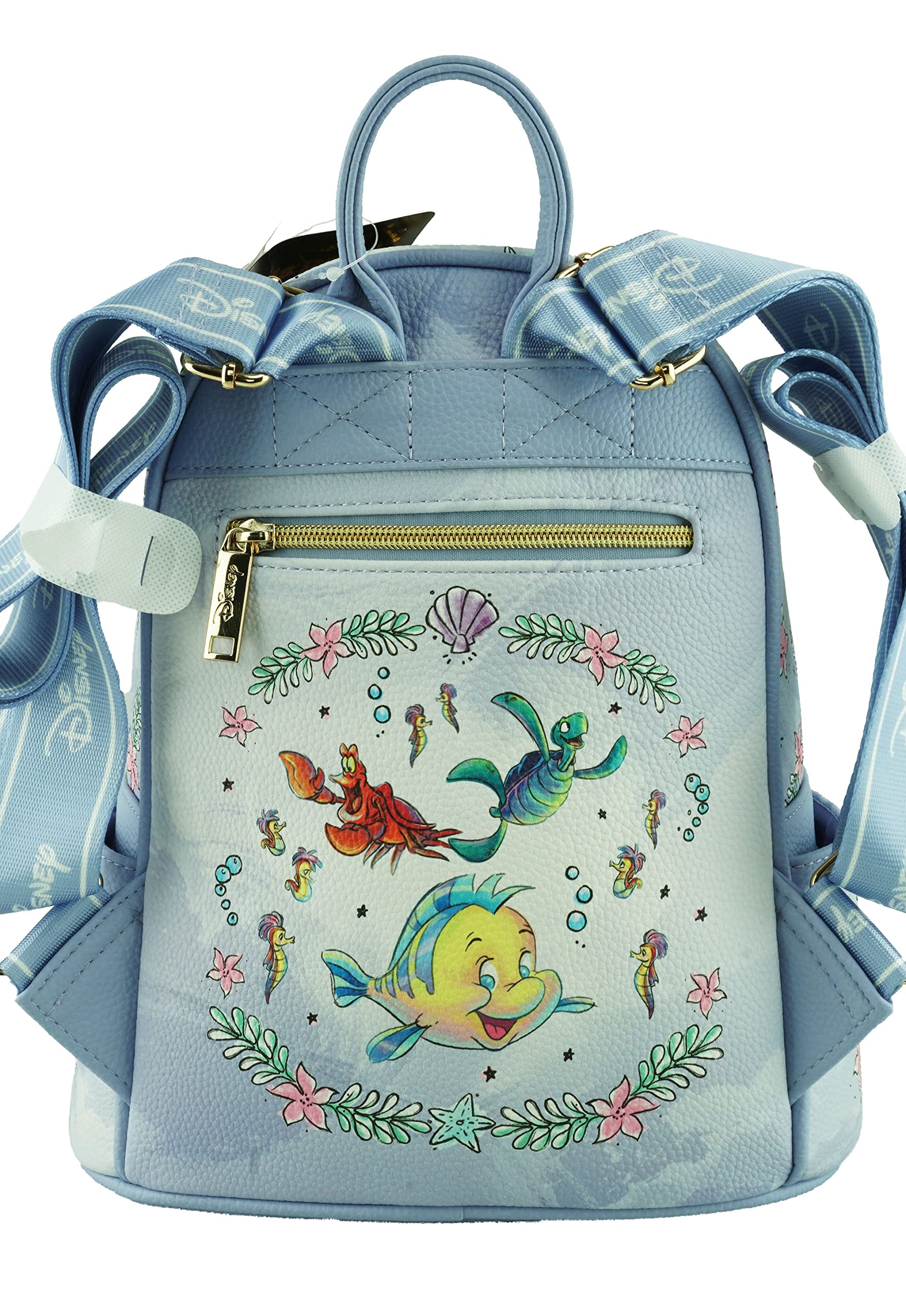Wondapop Disney The Little Mermaid Ariel 11" Vegan Leather Fashion Mini Backpack