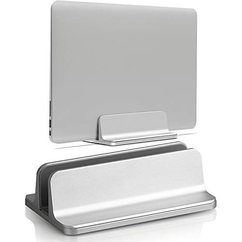 Vertical Laptop Stand, Desktop Stand, Adjustable Laptop Holder with Adjustable Dock Size,Anodized Aluminum Alloy,Three Sides of Silicone Scratch Proof It is Suitable for Almost All Laptop Computers