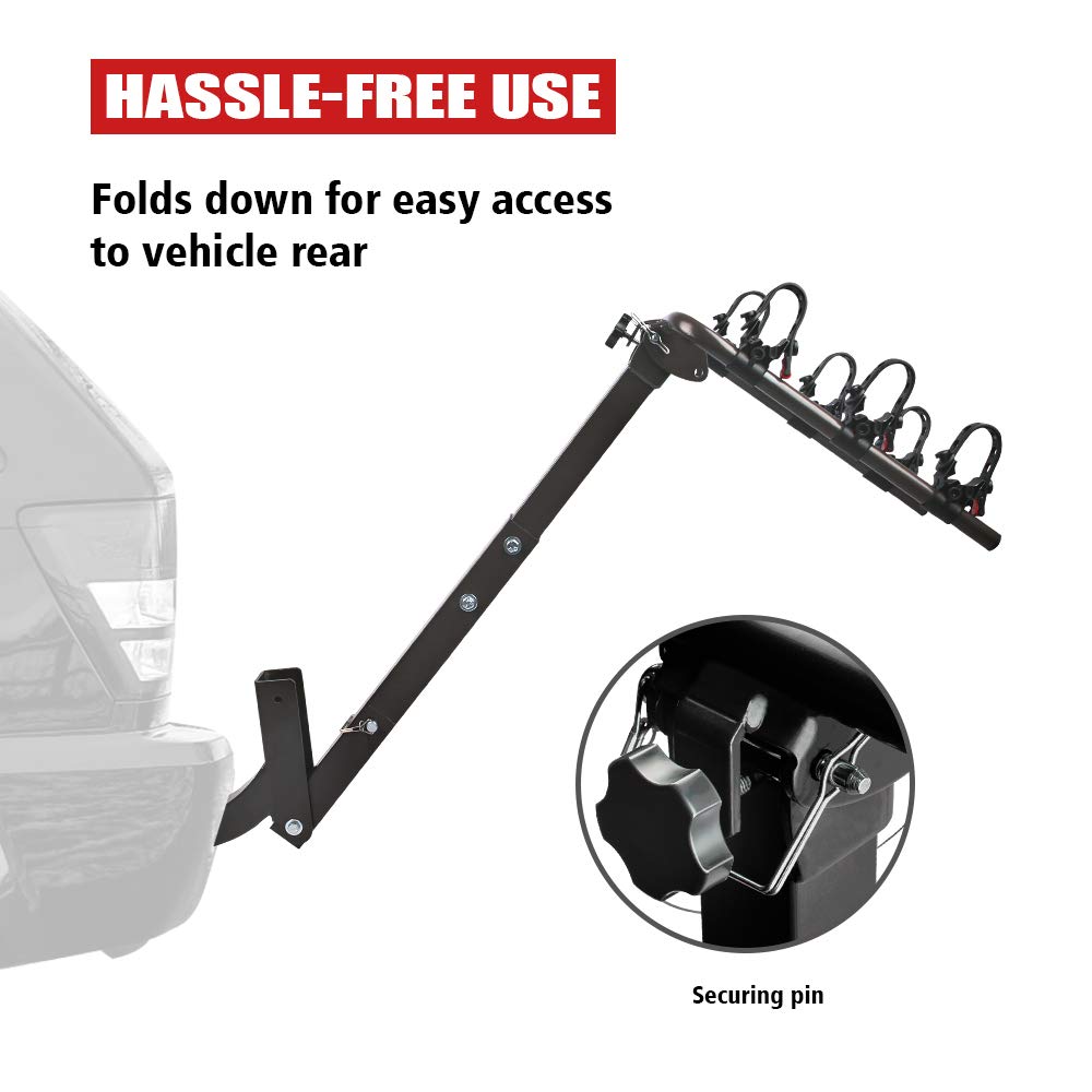 X-BULL 3 Bike Rack Hitch Mount Double Foldable Rack, Hitch Rack Suitable for Cars, Trucks, SUV’s , General Purpose Adjustable Frame Adapter and Adjustable Bolt for Spare Tire Racks