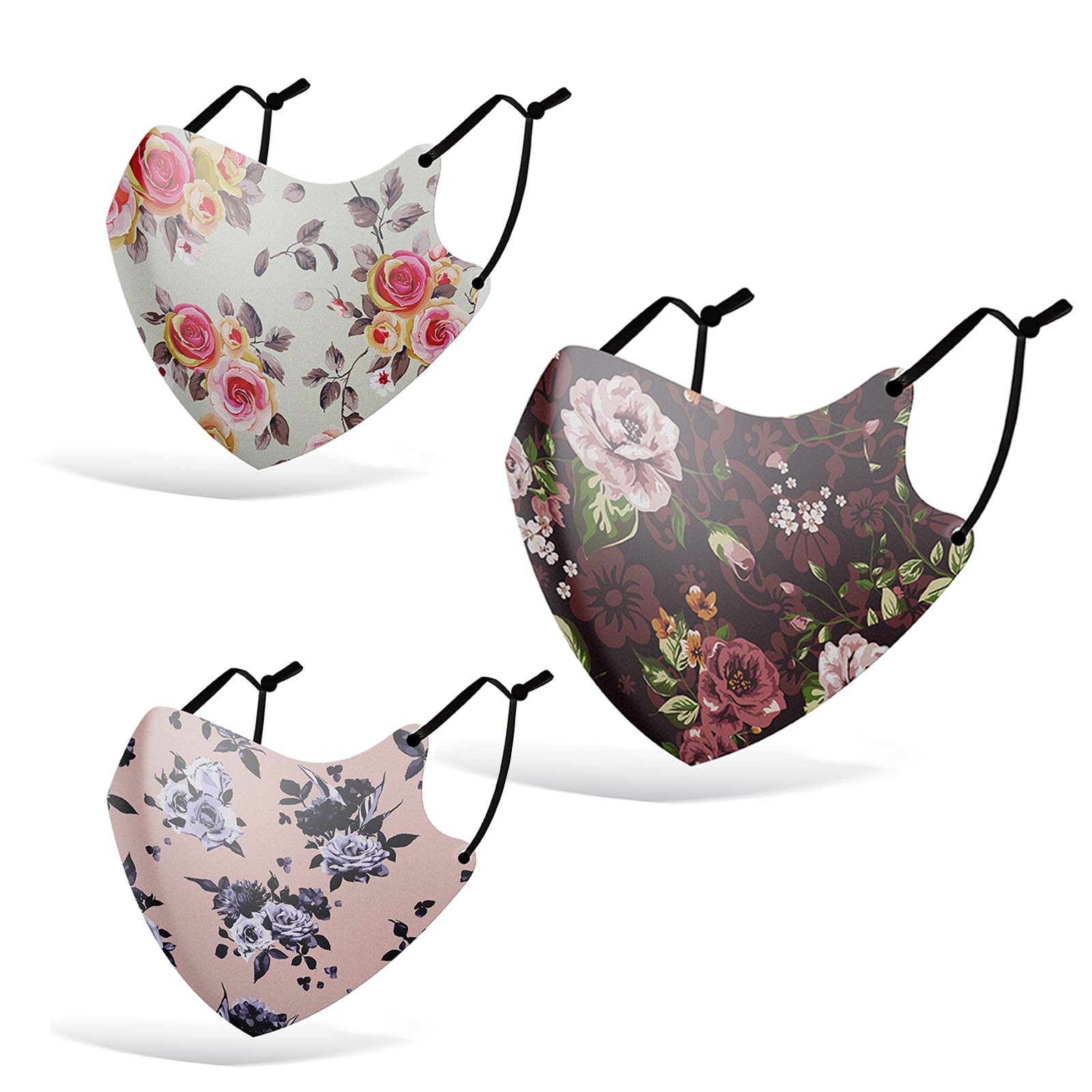 X-CHENG 9 Pack Face Mask-Cloth Face Mask with Reusable Washable Adjustable Ear Loops