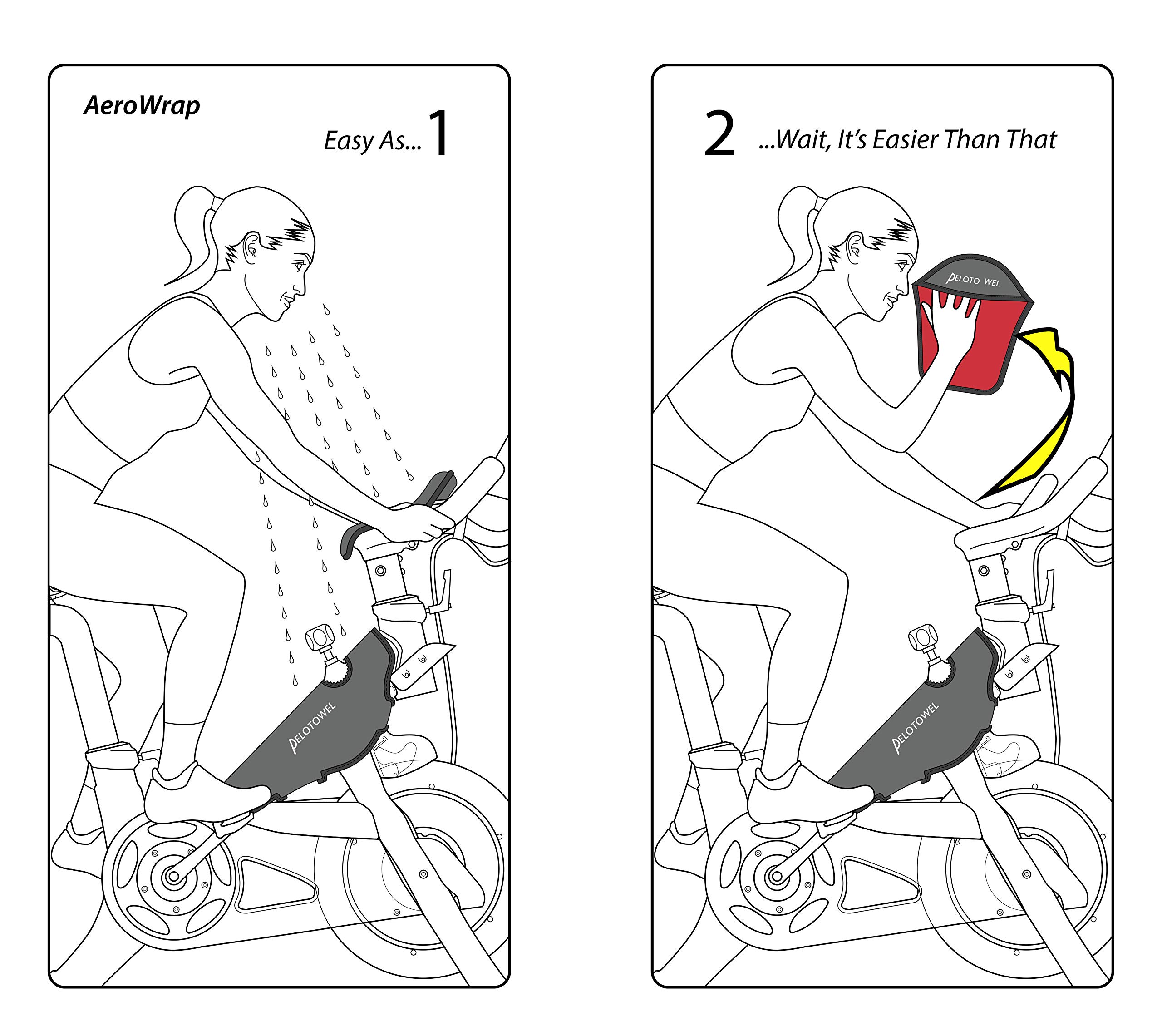 Velotowel - AeroWrap Classic - Compatible with Original Peloton Indoor Bike
