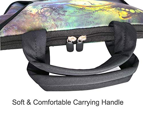 RICHEN 17 inch Laptop Shoulder Bag Carrying Case PC Cover Pouch with Handle Fits 15.6/16/17/17.3/17.4 inch Notebook (16-17.3 inch, Clock & Butterfly)
