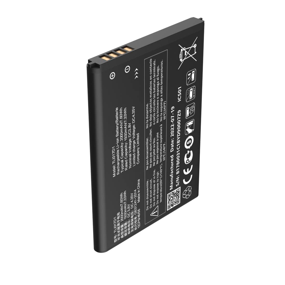 Soseieiu TLi017D1 Battery,(๐ฎ๐ฌ๐ฎ๐ฐ ๐ก๐ฒ๐ ๐จ๐ฝ๐ด๐ฟ๐ฎ๐ฑ๐ฒ๐ฑ) Replacement Battery for TCL Flip Pro VZW-TCL-4056W/4056S Phone 2000mAh 3.85V/7.6Wh