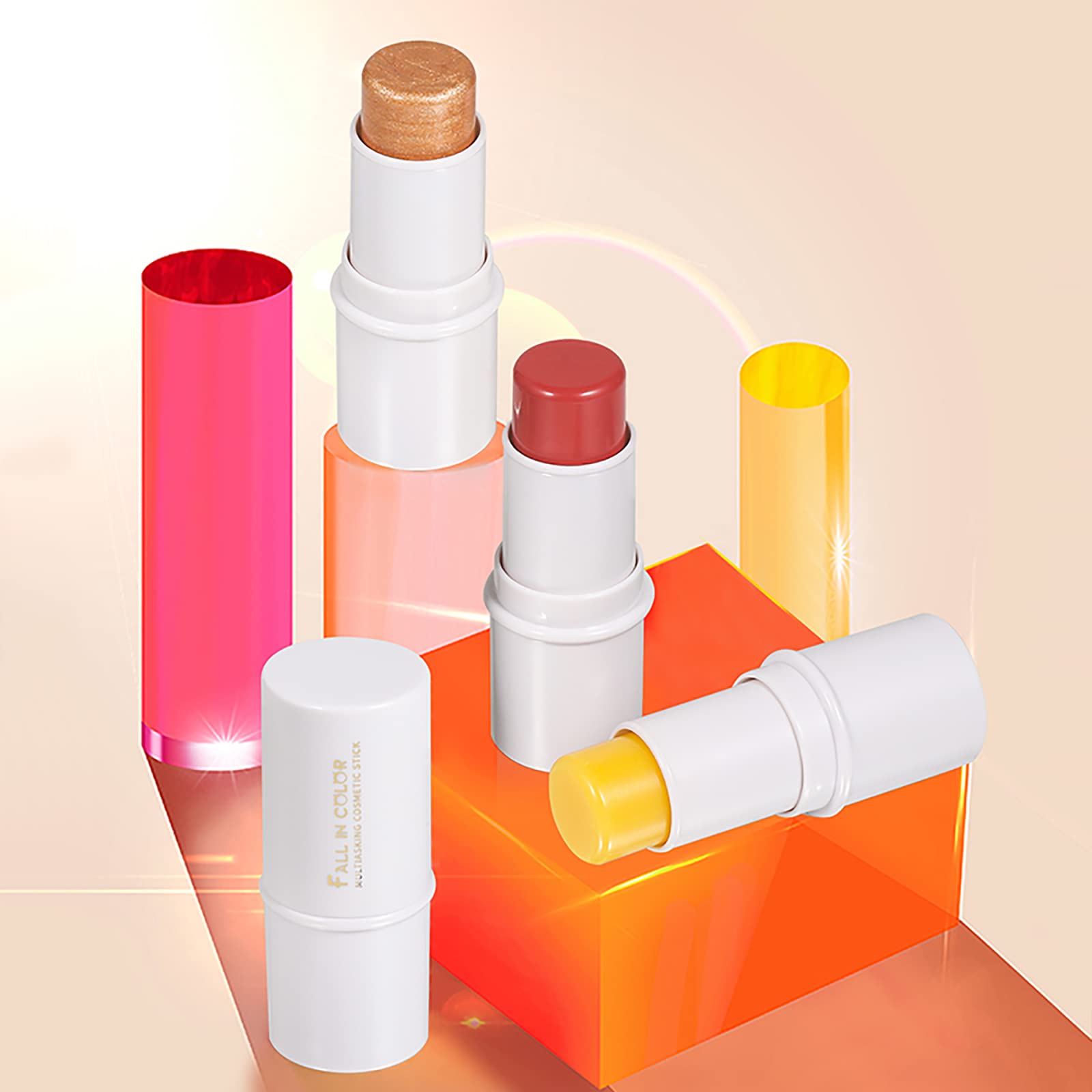 Yeweian Contour Stick, Face Concealer Stick, Bronzer Facial Repair 3D Wonder Stick Face Body Shading Stick Cream(04 Contour)
