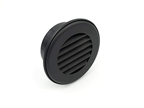 Thetford Thermovent 4 inch Ducted Heat Vent with Damper Black PN 94268