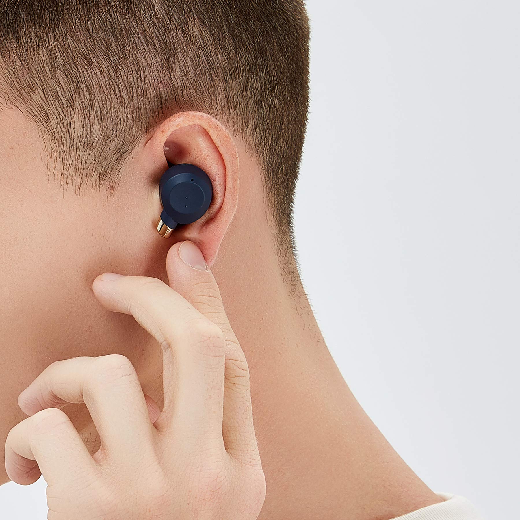 Sudio Fem True Wireless Earbuds - IPX 5 (Splash/Rain/Sweat Proof), 20h Play Time, 4 Microphone System, Graphene Driver, Compatible with Android and iOS (Classic Blue)