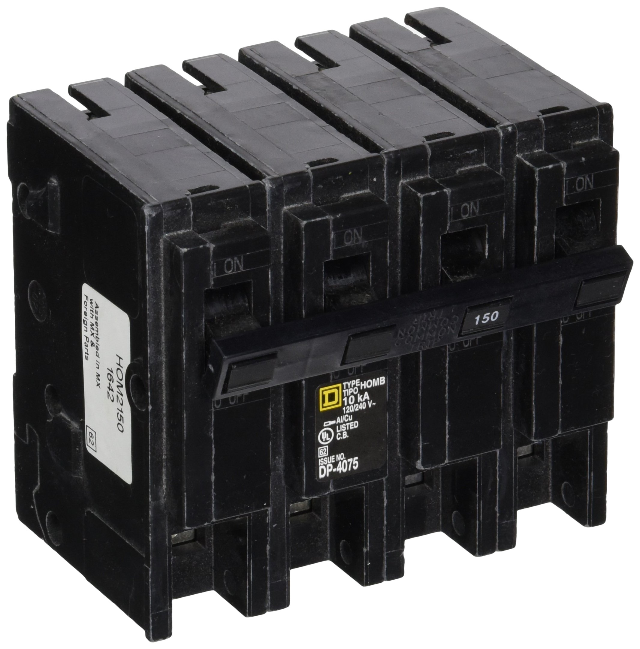 Square D - HOM2150 Homeline 150 Amp Four-Pole Circuit Breaker,