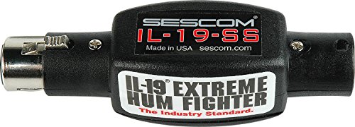 Sescom IL-19-SS Inline Professional Audio Hum Eliminator with Dynamic Structured Shielding