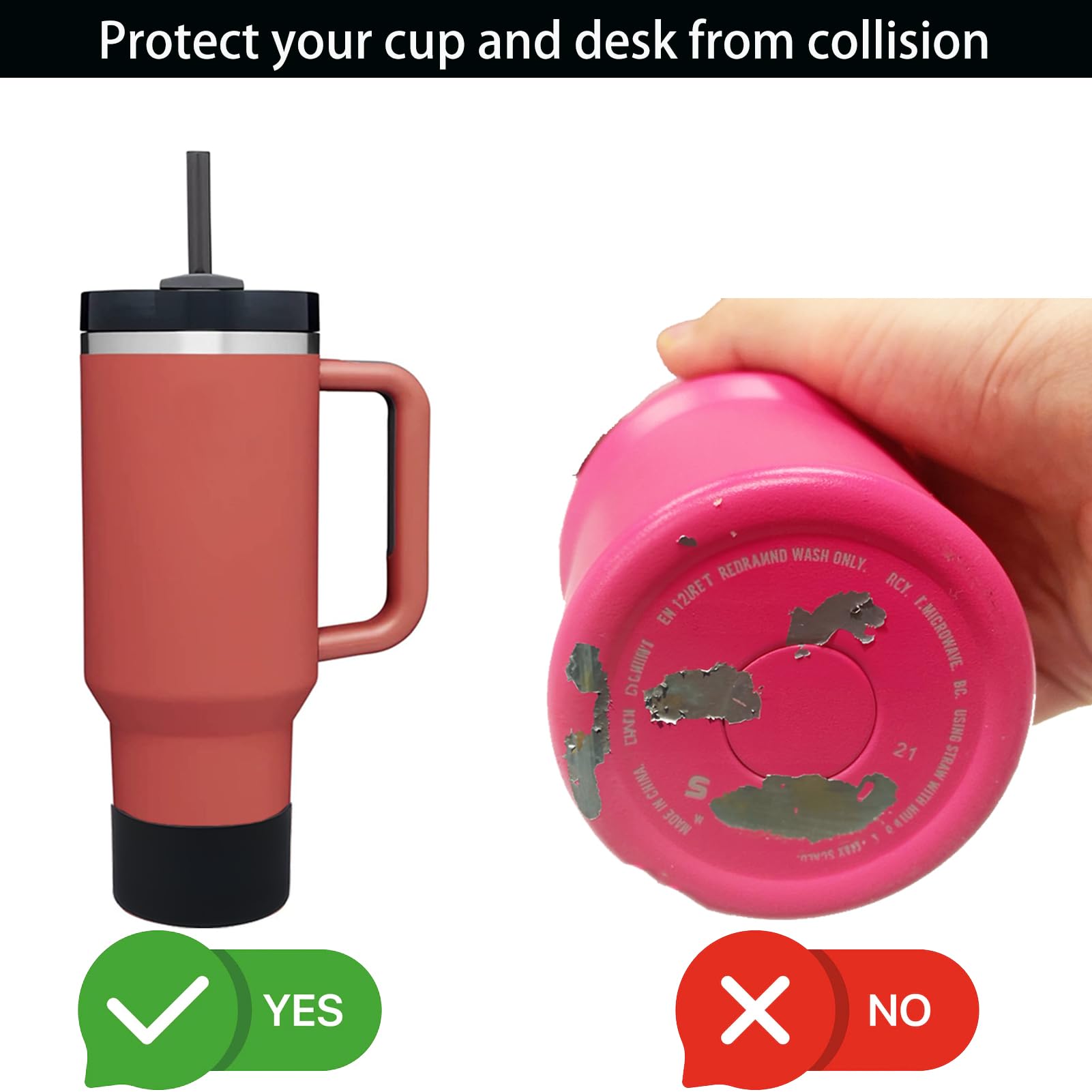 Sekirou 2Pcs Silicone Boot Cover for Stanley H2.0 40/30 oz Tumbler with Handle, Protective Water Bottle Bottom Bumper Cover for Cup Boot Accessories (Purple Unicorn)