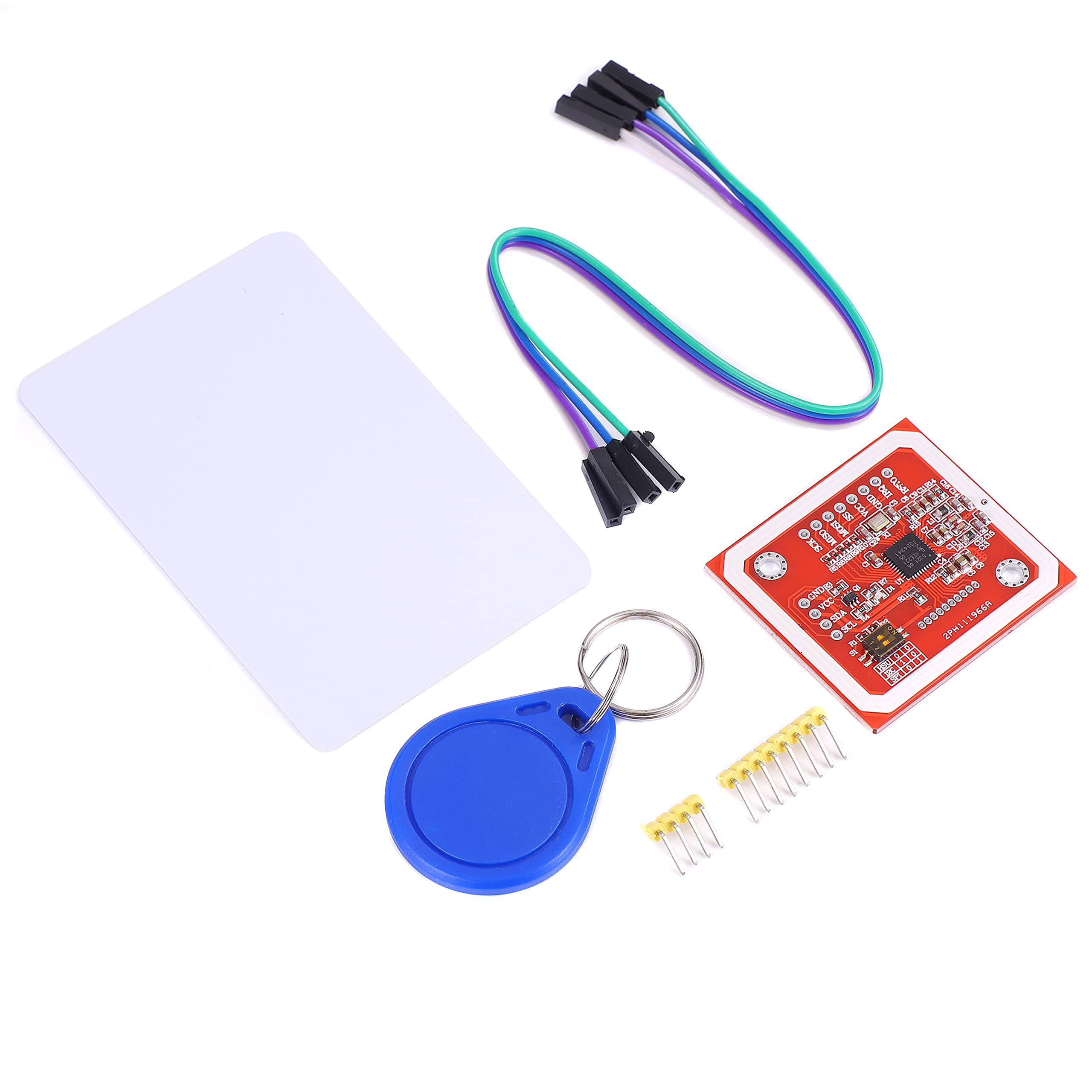 Songhe PN532 NXP NFC RFID Module V3 Kit Writer Reader Near Field Communication Module Kit I2C SPI HSU with S50 CUID White Card Key Card for Arduino Raspberry Pi Android Black Pin Header