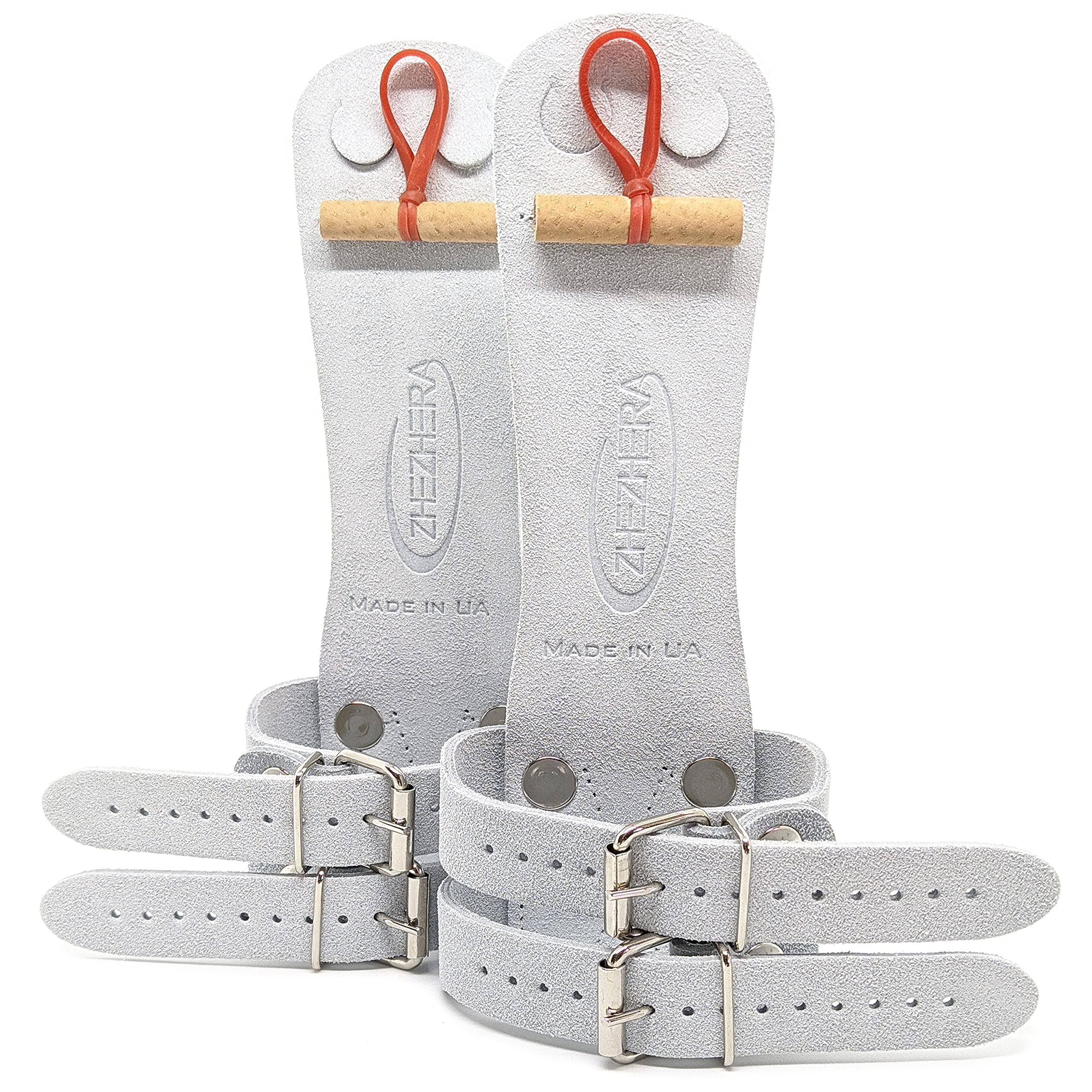 ZHEZHERA Authentic Dowel Gymnastics Grips for Girls (Double Buckle - Sold in Pairs) | Hand Guards | Palm Grips for Uneven Bars (1 | Small)