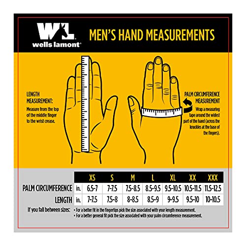 Wells Lamont unisex adult Men s Water Resistant Leather Work Gloves with Wrist Closure HydraHyde Technology Large Wells Lam, Saddletan, Large Pack of 1 US