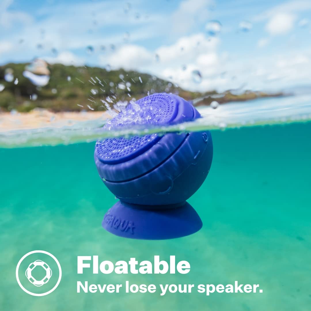 Speaqua – Bluetooth Speaker-Waterproof, Durable w/Built-in Storage (2,000 Songs) - Dual Wireless Speaker Pairing – Portable Bluetooth Speaker - Barnacle Pro Outdoor Speaker - Manta Ray Black