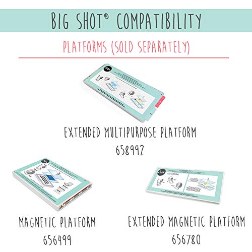 Sizzix Big Shot Starter Kit-White & Gray-UK Version ft. MLH, Plastic/Steel/Rubber, Multi-Colour, 41.7 x 29 x 23.1 cm