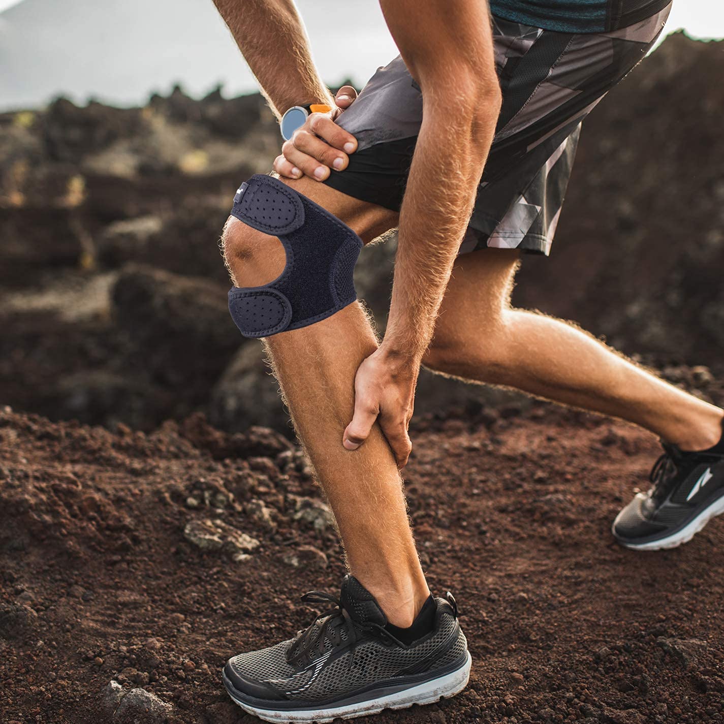 THX4COPPER Compression Dual Adjustable Patella Knee Brace for Pain Relief, Knee Strap Support for Running, Jumper, Gym Exercise, Tendonitis, Arthritis, Injury Recovery, Joints and Muscles