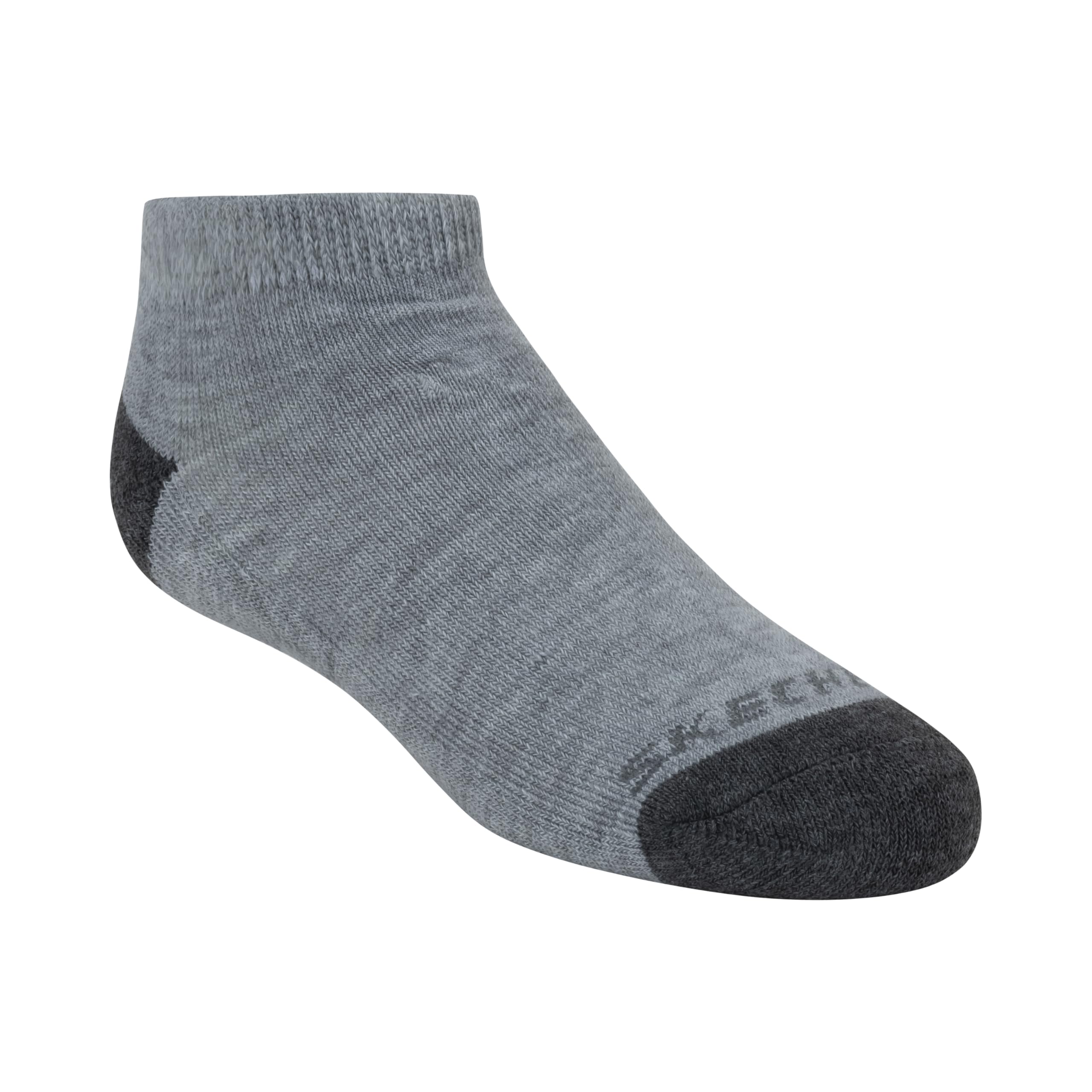 Skechers boys Skechers Boys' 10 Pack No Show Running Socks, Gray, 9 11 US