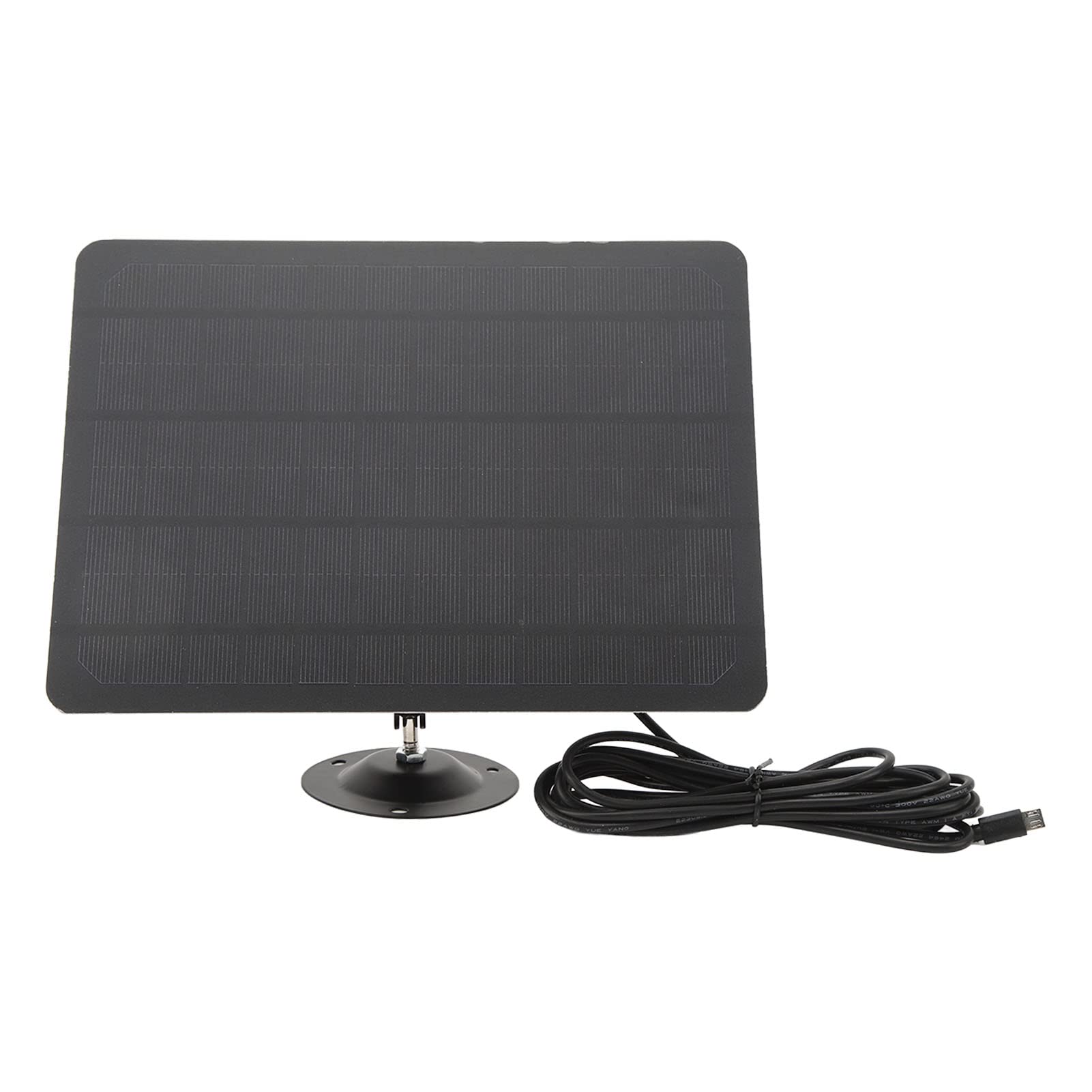 RV Solar Panel Kit, 3 Meters Charging Cable Mono Solar Battery Portable Firm Brackets High Efficiency for Outdoor Camera Monitoring (10W Square)