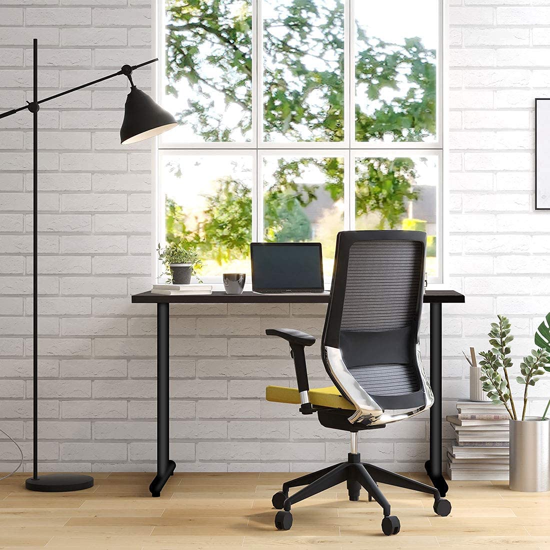 Sunon Gaming 48x24 inches Bedrooms, Computer Table Modern Writing Simple Desk 47 inch with Sturdy Desktop for Home Office, 1-Black