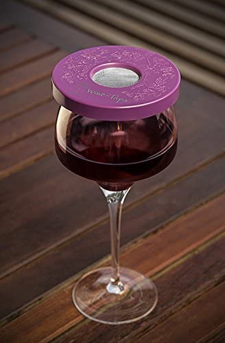 Wine Tapa Drinking Glass Covers- Keep Bugs Away from Wine Glasses Outdoors - Use as Cover for Coffee Mugs, Soda Cans, and Drinking Glasses, Set of 4 No Spill Drink Covers (Kissable)