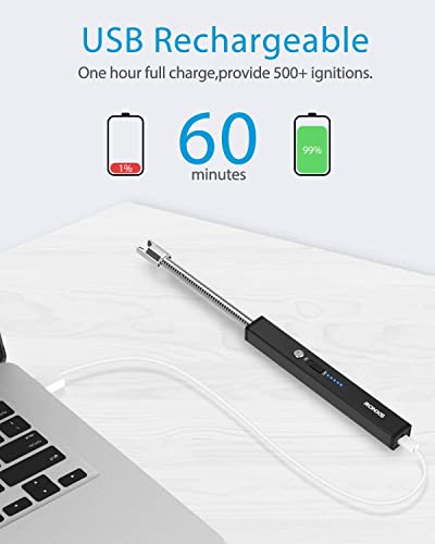 RONXS Lighters, Candle Lighter Electric Lighter Grill Lighter USB Lighter Plasma Lighter Rechargeable lighters for Candle Cooking BBQs Fireworks Camping, Multi-Color