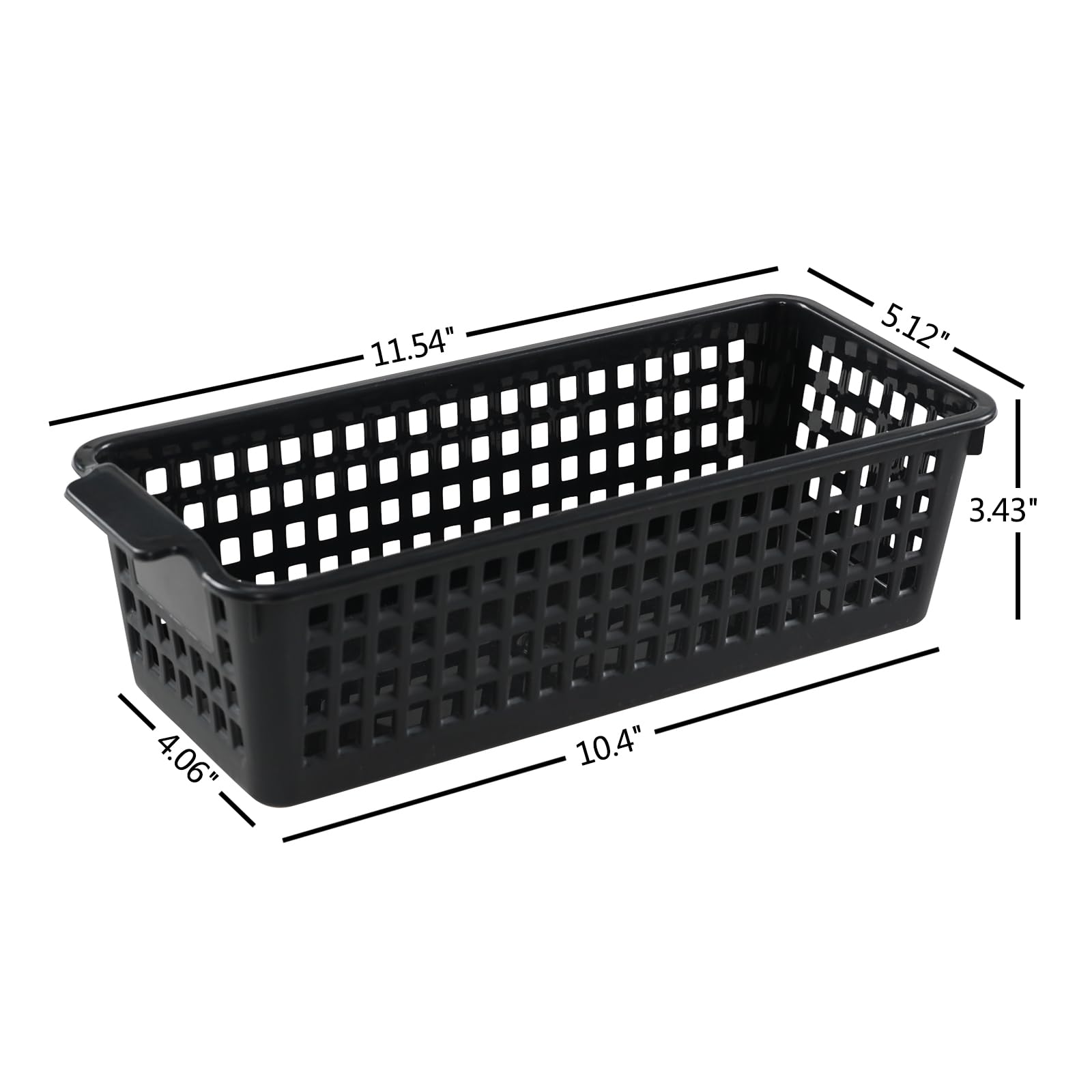Wekioger 6-Pack Small Desktop Storage Basket, Black