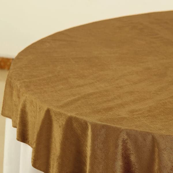 Tableclothsfactory 72"x 72" Gold Premium Velvet Square Table Overlay Square Tablecloth Cover for Wedding Party Event Banquet