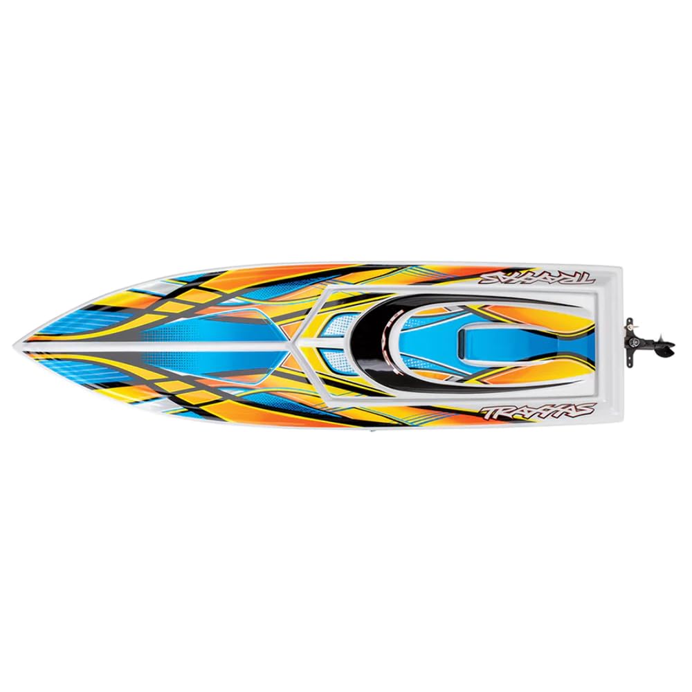 Traxxas 38104-1 Blast Fully Assembled Remote Control Electric Racing Boat with Radio System, NiMH Battery, Charger, and Waterproof Speed Control, Orange