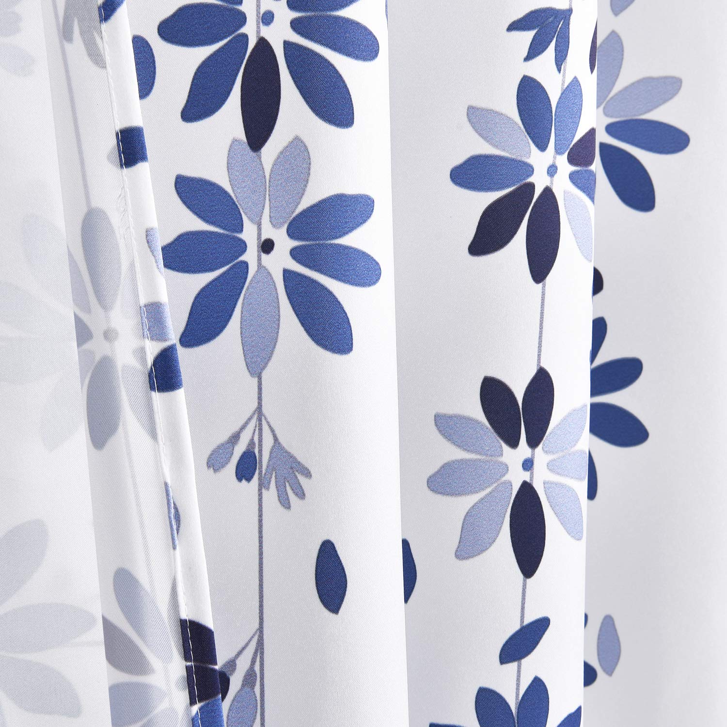 VERTKREA Flowers Window Curtain Valance Floral Rod Pocket Curtains Valance for Window 52 × 18 Inches Flower Blue