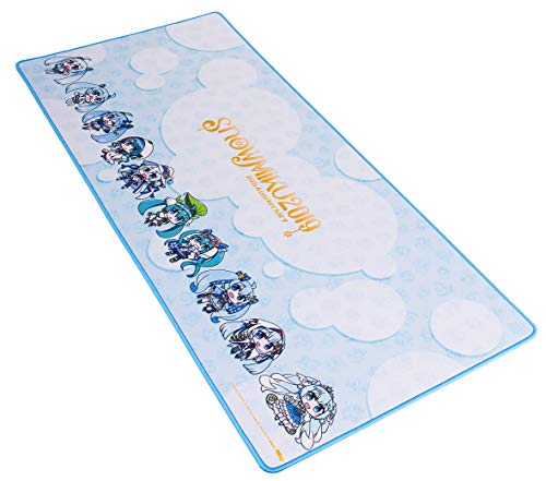 Thermaltake Tt Esports Dasher Extended Hatsune Miku Limited Edition Gaming Mouse Pad Snow Miku 2019 Edition Semi-Coarse Surface Non-Slip Rubber Base 35.43”X15.75”X0.16” MP-DSH-Blksxs-09