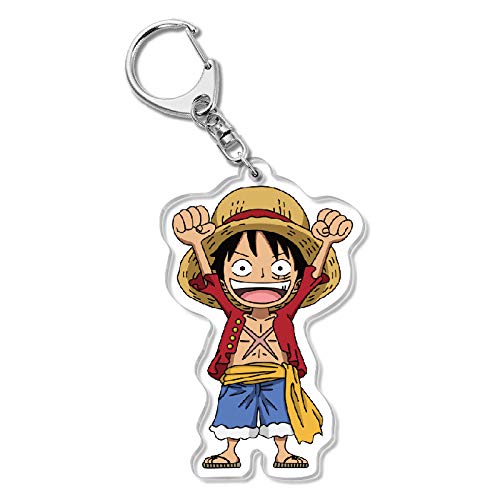 Staremeplz Compatible with Samsung Galaxy S10 Case Anime Design [with Luffy Figure Keychain], Soft Silicone TPU Animation Cool Phone Case for Samsung Galaxy S10