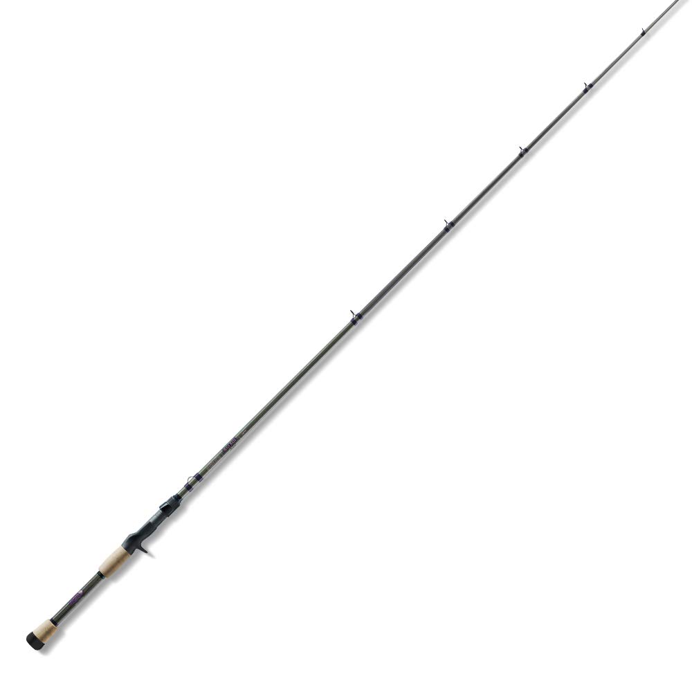 St. Croix Rods Mojo Bass Glass Casting Rod Medium/Moderate , Mojo Green Metallic, 7'2"