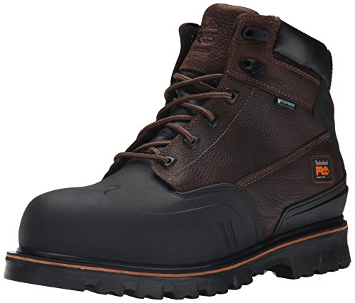 Timberland PRO Men's 6 Inch Rigmaster XT Steel Toe Waterproof Work Boot, Brown Tumbled Leather, 10 W US
