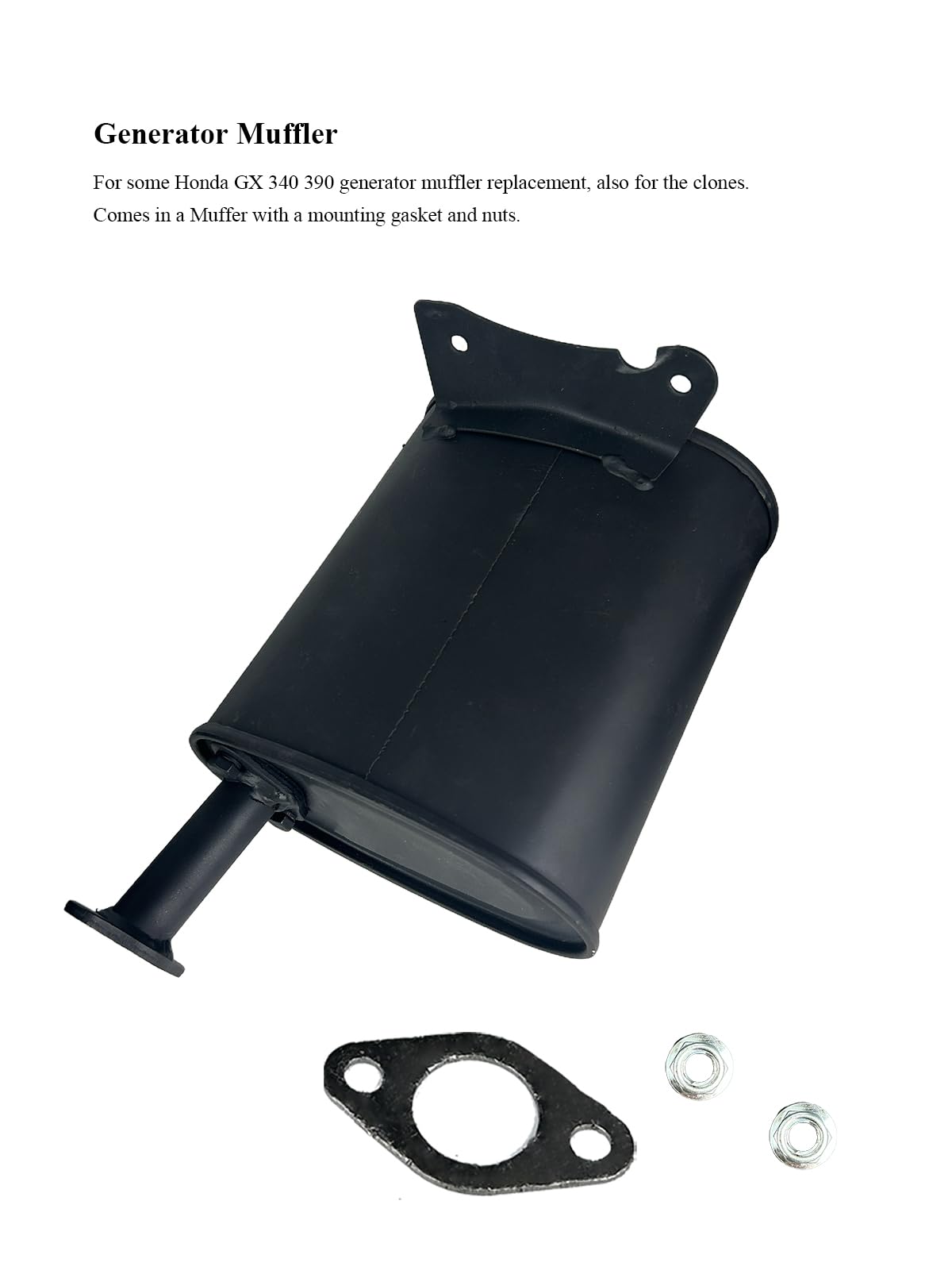 YAMAKATO Generator Muffler Silencer Kit for Honda & Clone Predator GX340 GX390 420cc 389cc 439cc 459cc Champion Duromax Firman Jiangdong etc.