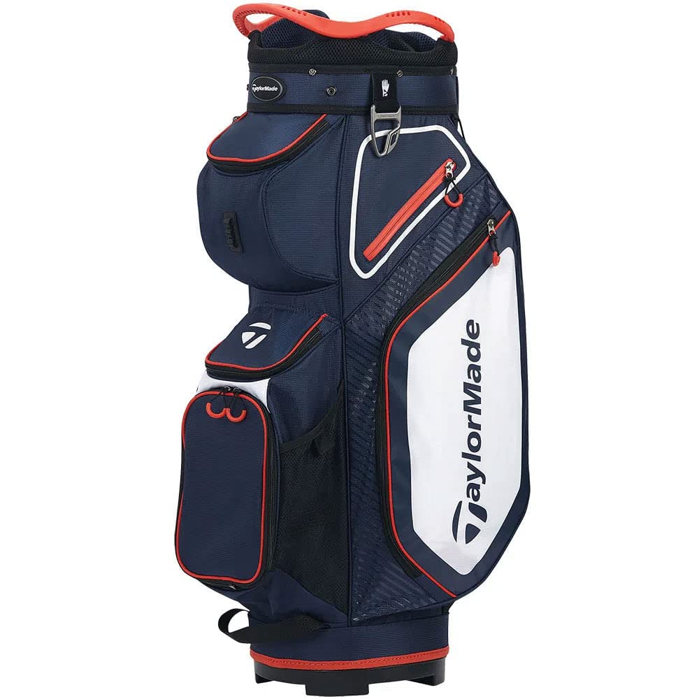 TaylorMade Cart 8.0 Bag, Navy/White/Red