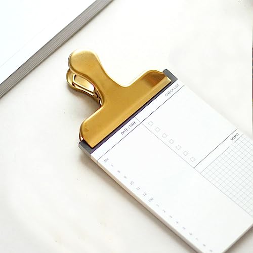 PreuveDe Chip Bag Clips,8 Pack Large Golden Stainless Steel Air Tight Bag Clip Perfect for Kitchen &Office (8 pack (gold)