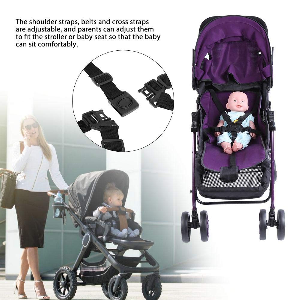 ViaGasaFamido Baby Seat Harness Belt, Universal 5 Point Adjustable Baby Seat Belt High Chair Straps for Kids Stroller Pram Buggy Pushchair(New A Type)