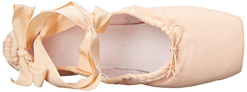 Women's Ballet Pointe Shoes Canvas Professional Dance Shoes for Girls with Toe Pad Beige 10 M Women