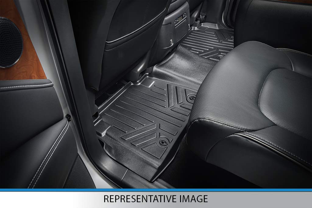 SMARTLINER Floor Mats 3 Row Liner Set Black Compatible with 2018-2022 Expedition/Navigator with 2nd Row Bucket Seats (Incl. Max and L)