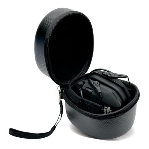 Walker's Razor Slim Electronic Muff with Case and Shooting Glasses (Black) Bundle (3 Items