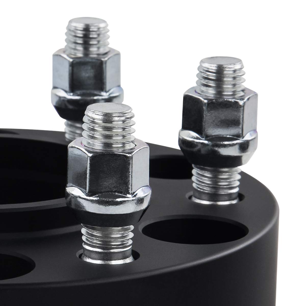 Supreme Suspensions - 4pc Set [Black] 2" Hub Centric Wheel Spacers Kit for 2015-2023 Ford F-150 / Expedition - BP: 6x135mm / CB: 87mm / Studs: M14x1.5 - Valve Stem Caps Included
