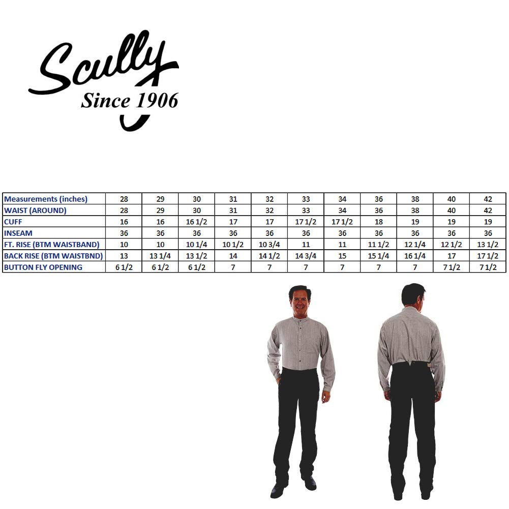 Scully Men's Rangewear Canvas Pant, Black, 31