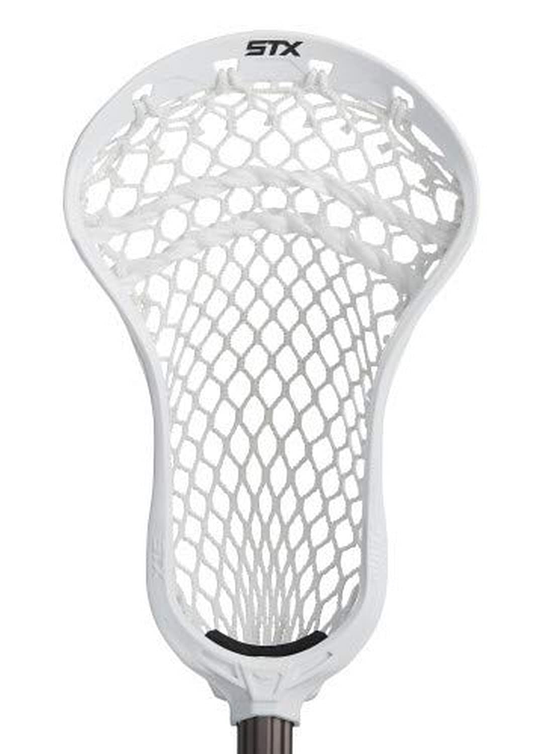 STX Lacrosse Duel II Pro-Strung Head, White/White