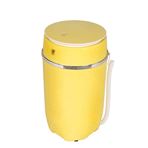 Yellow Washing Machine,Portable Mini Washing Machine, Compact Laundry Washer Dehydration,Drain Pipe