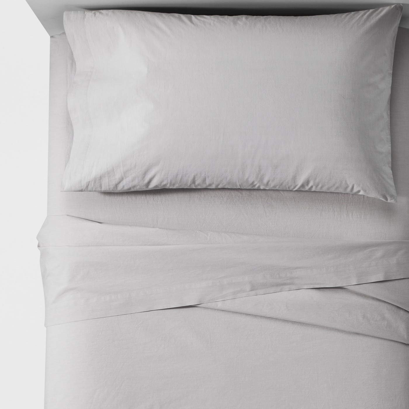 Threshold Vintage Washed Chambray Twin Sheet Set Khaki