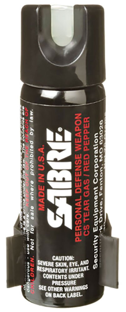 SABRE 3-IN-1 Pepper Spray Home Defense Unit — Police Strength – w/ Glow-in-the-Dark Safety & Wall Mount Clip (2.2 oz)